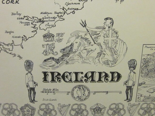 Hand Drawn Map of Ireland in Pen and Ink - Etsy