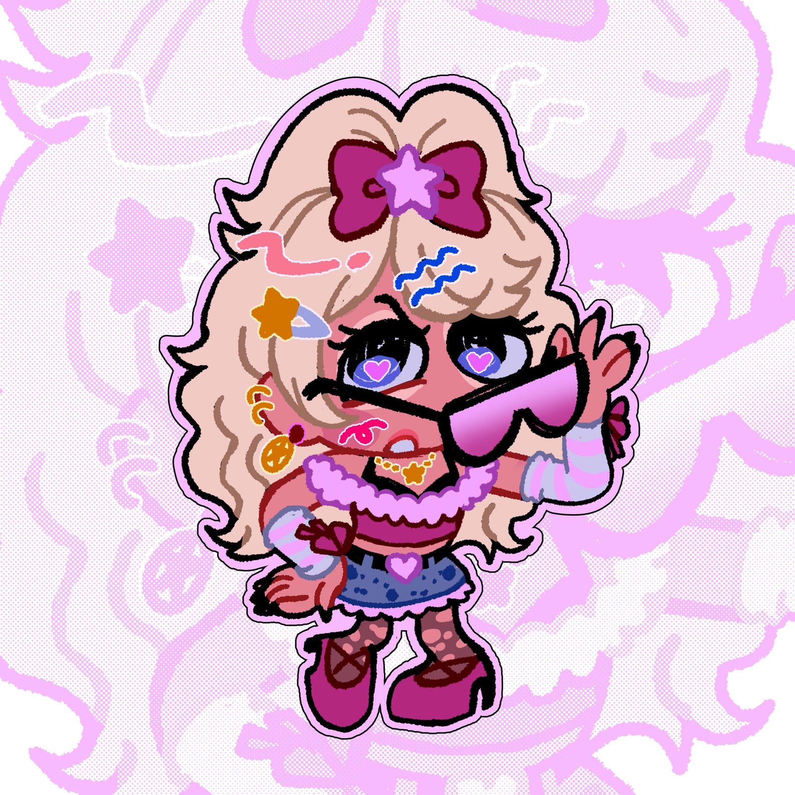 Custom Doodle PFP: Chibi in Silly/gremlin Style for Streamer & Vtuber ...