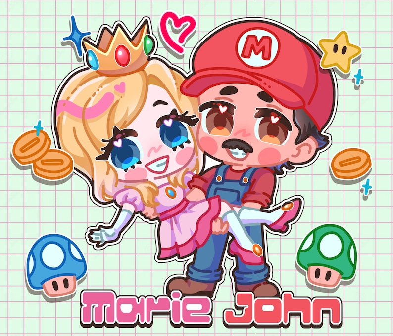 Chibi Couple: Custom Personalized Anime Couple Art, Yumeship, Selfship ...