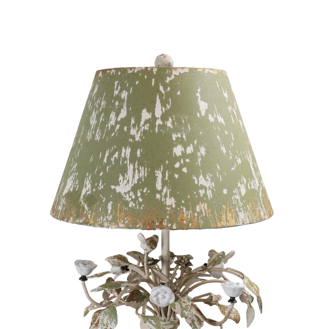 Floral Table Lamp: French Country Cottage Green Shade - Etsy