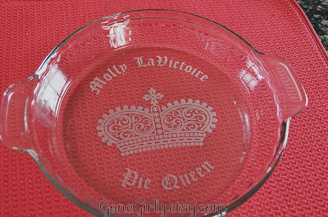 Pie Queen Trophy Plate – Custom Engraved Bake-off Prize – Personalized ...