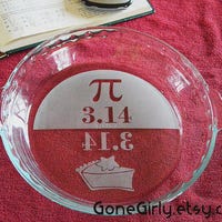 Pi Symbol~ Easy Grab Glass Pyrex Pie Plate - Etsy