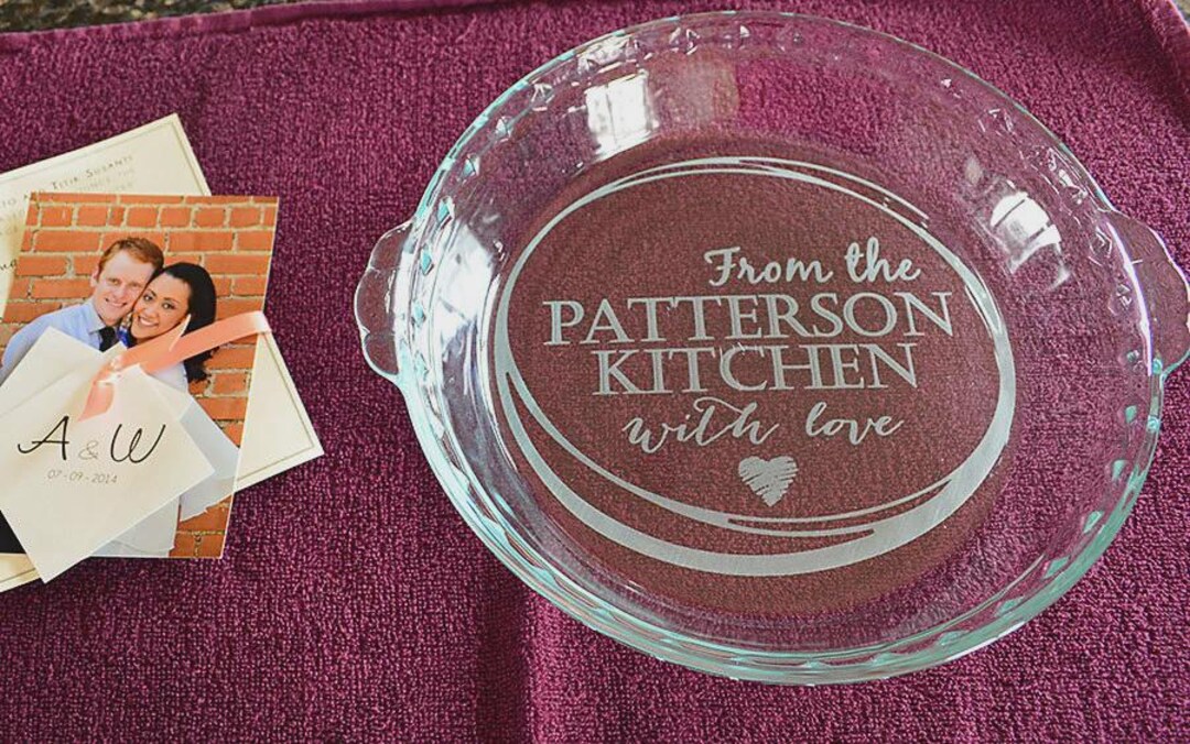 From My Kitchen With Love Personalized Pie Plate – Custom Engraved Gift ...