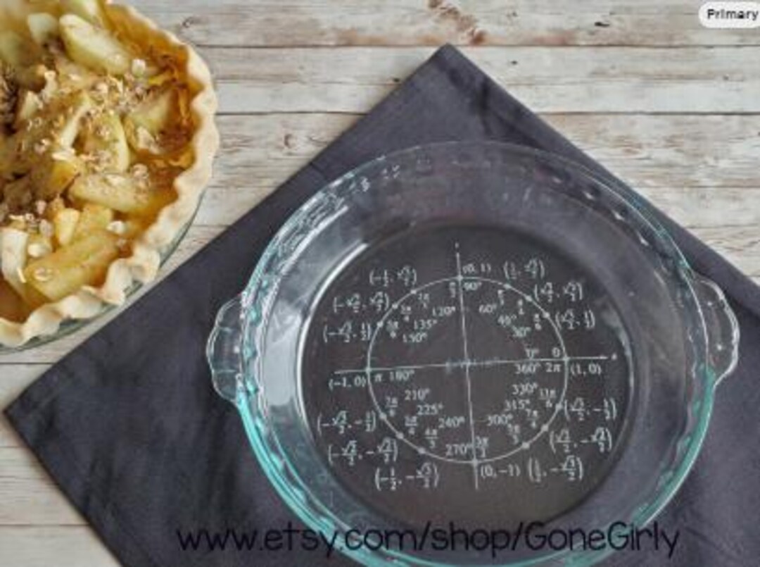 Unit Circle Engraved Pie Plate | STEM Teacher Gift - Etsy