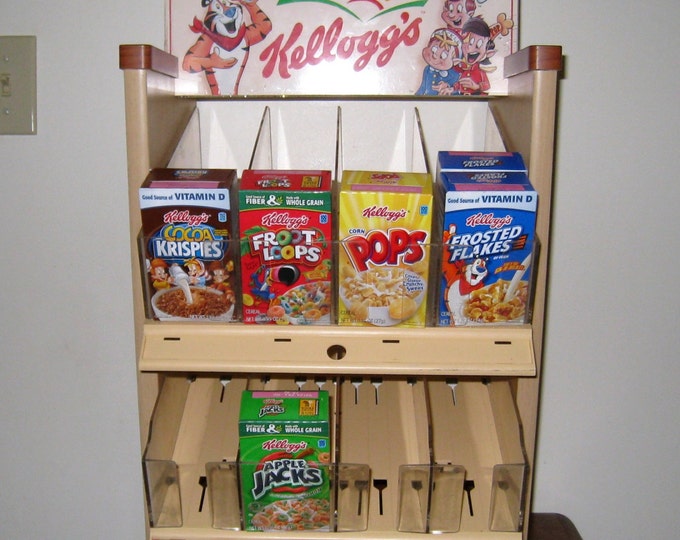SALE - Retro Kellogg's Single Serve Cereal Box Dispenser / Display ...
