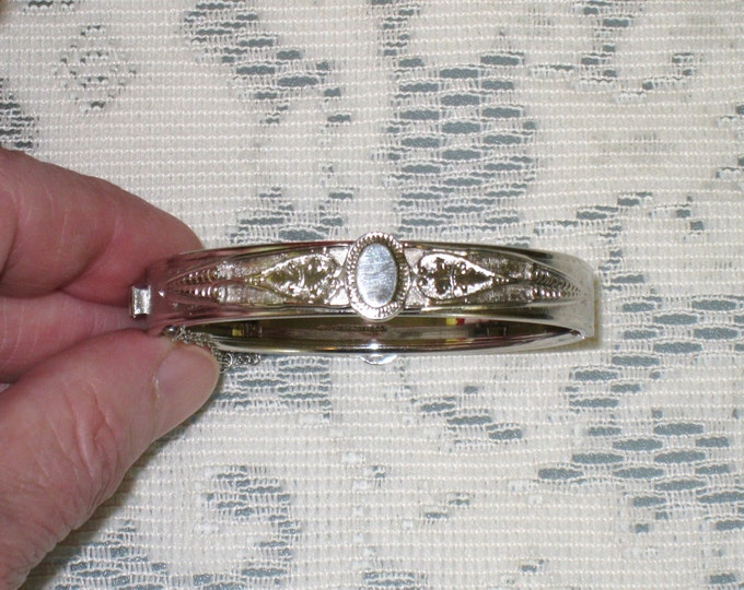 Vintage Whiting & Davis Co. Hinged Bracelet / Bangle / Signed, Art ...