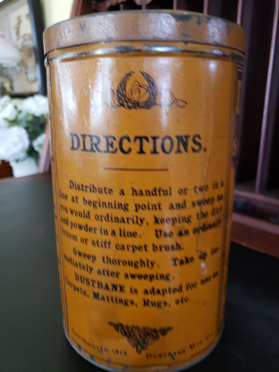 Antique Dustbane Can Circa 1913 Sanitary Sweeping Compound/ipswich Mass ...