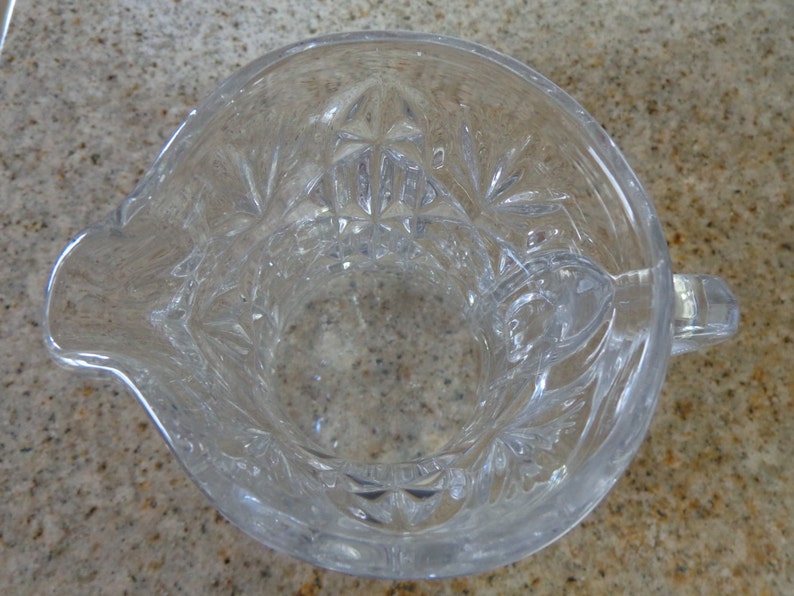 Antique Mold Blown & Pressed Clear Glass Heavy Pitcher/polished Pontil ...