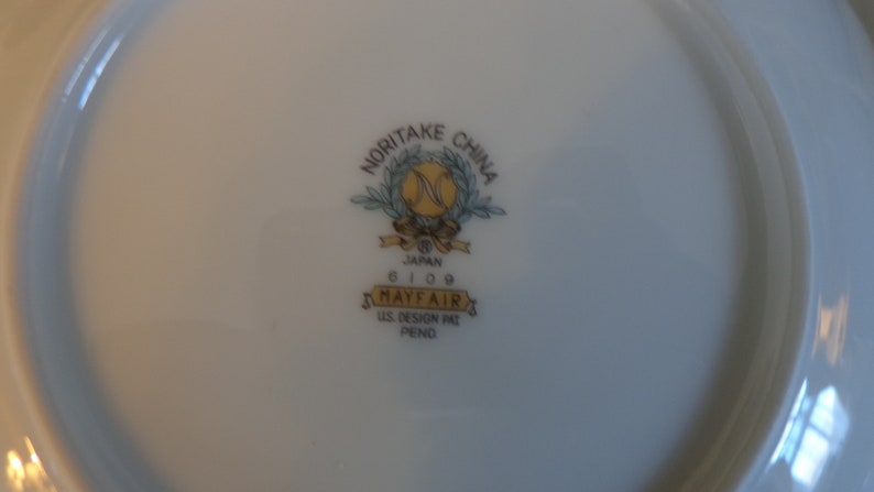 Vintage Noritake China Set, Mayfair Platinum Trim, 1960s Service for 12 ...