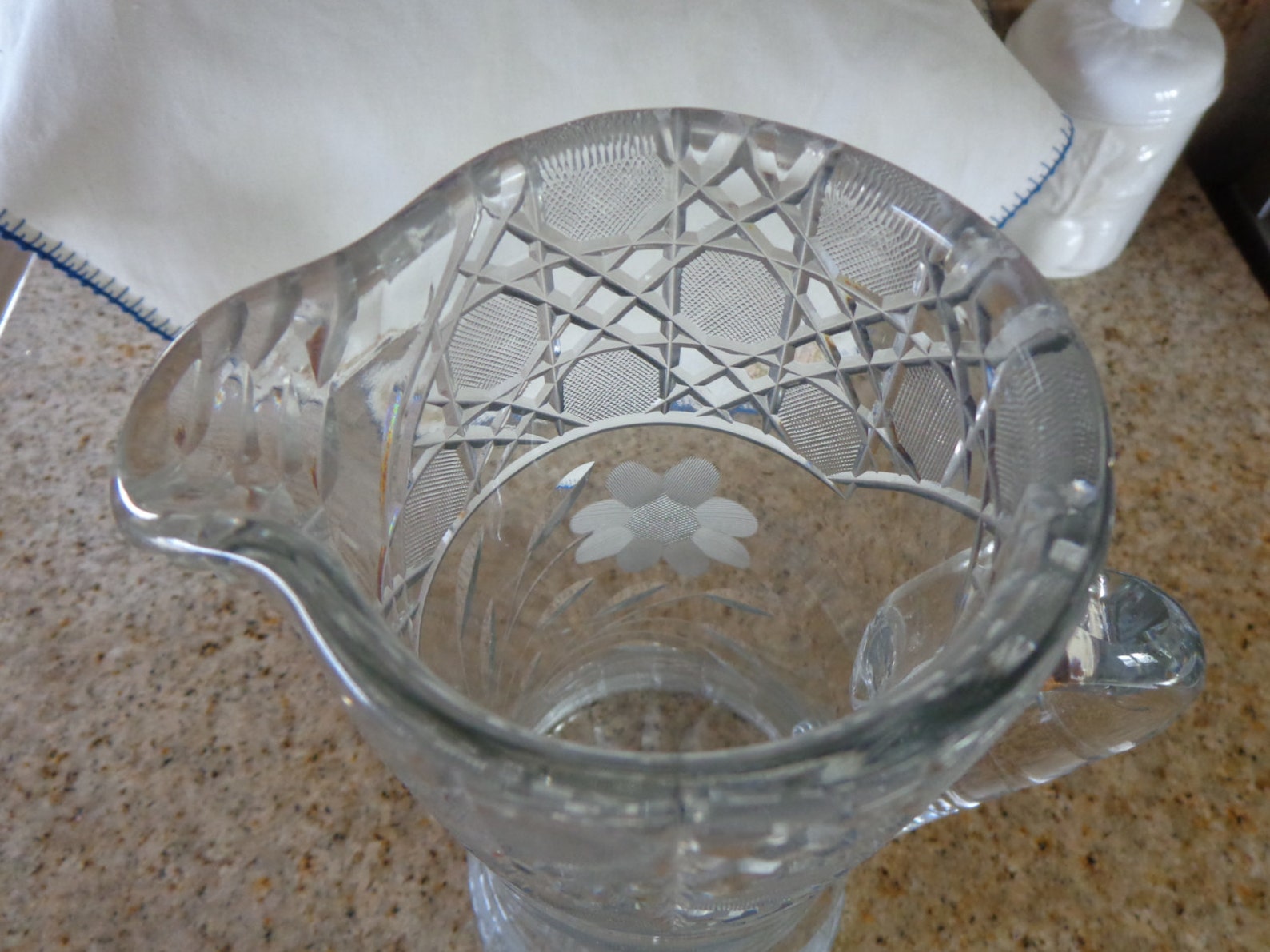 H.C. Fry Clear Glass Cut Crystal Tankard/12" Tall (1901-1933) - Etsy