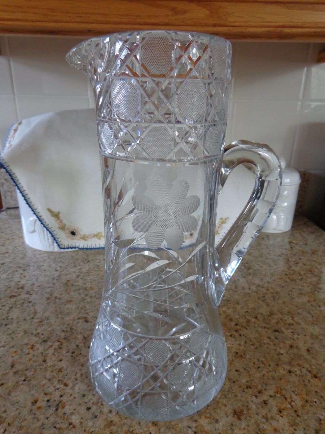 H.C. Fry Clear Glass Cut Crystal Tankard/12" Tall (1901-1933) - Etsy