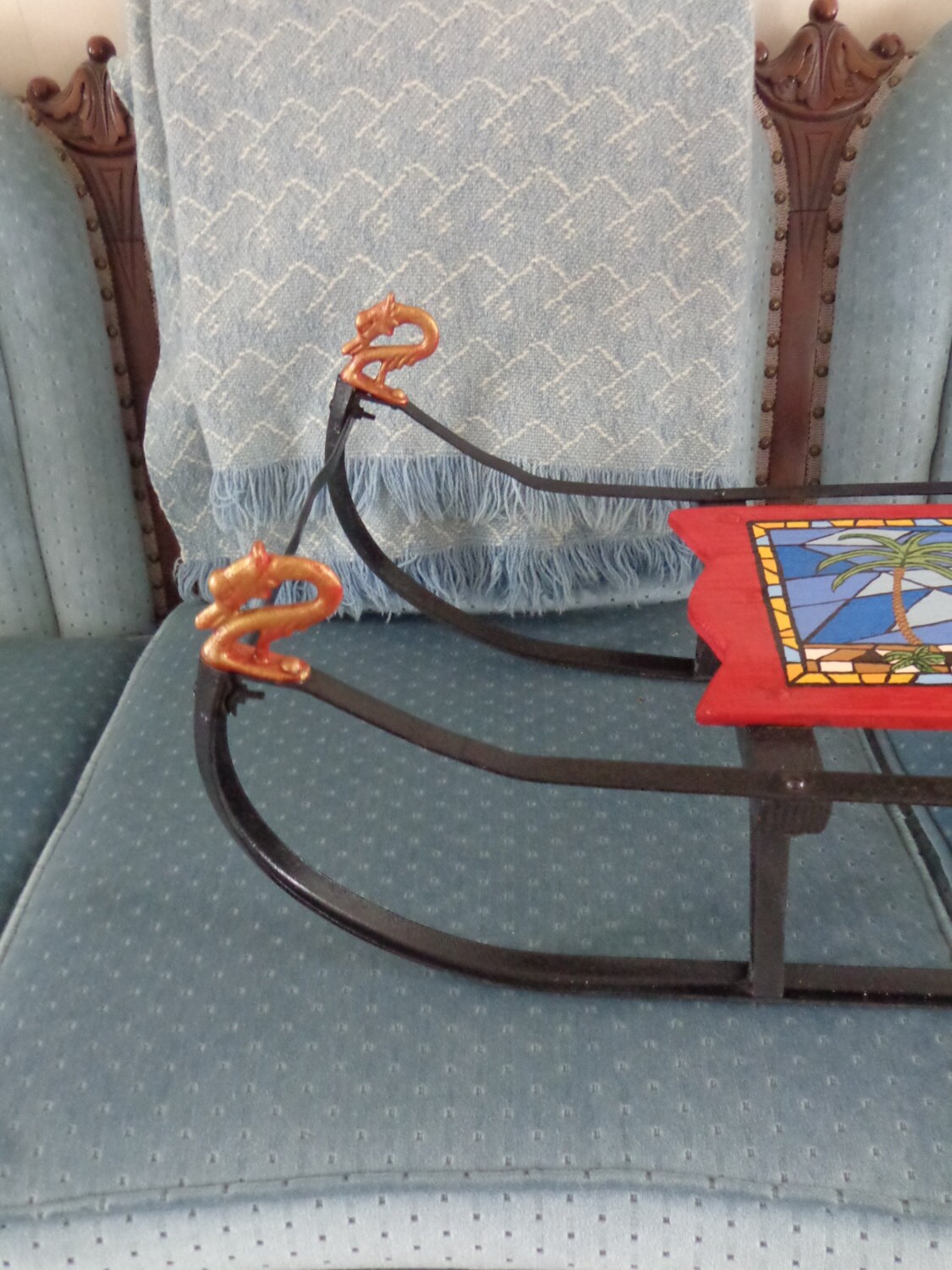 Antique Child's Sledhand-sketched Hand-painted - Etsy