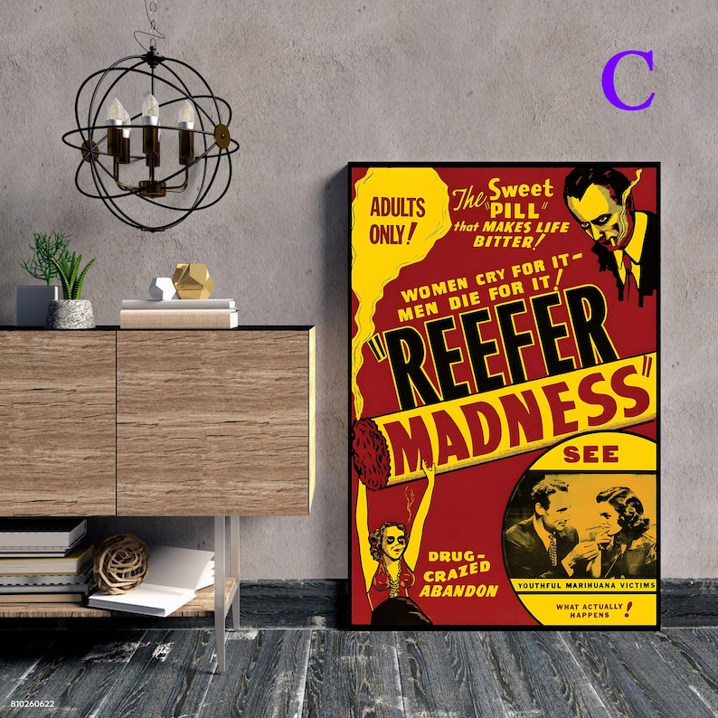 Reefer Madness Vintage Movie Posters | Canvas Prints | Home Wall Decor ...