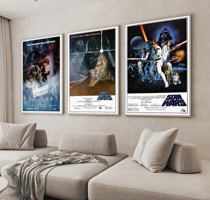 Star Wars Movie Posters | Canvas Prints | Home Wall Decor | Gift Option ...