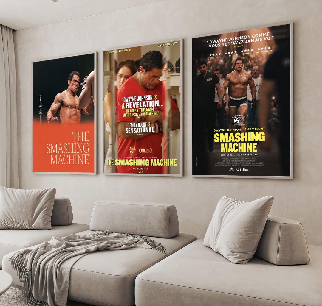 The Smashing Machine Movie Poster | Canvas Print | Vintage Movie Wall ...