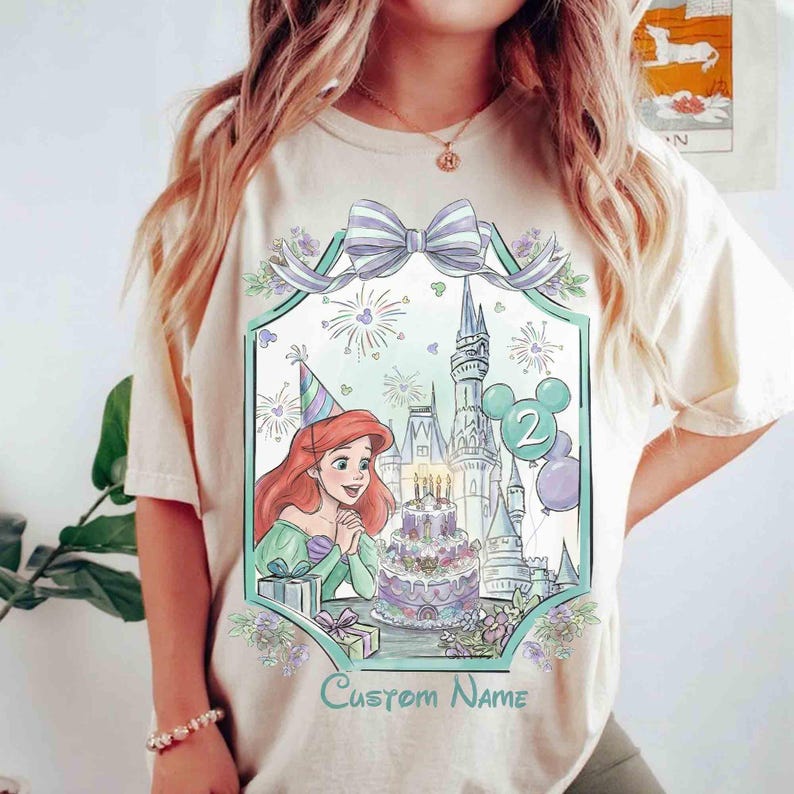Personalized Name Age Disney Princess Birthday Shirt, Custom Tiana ...