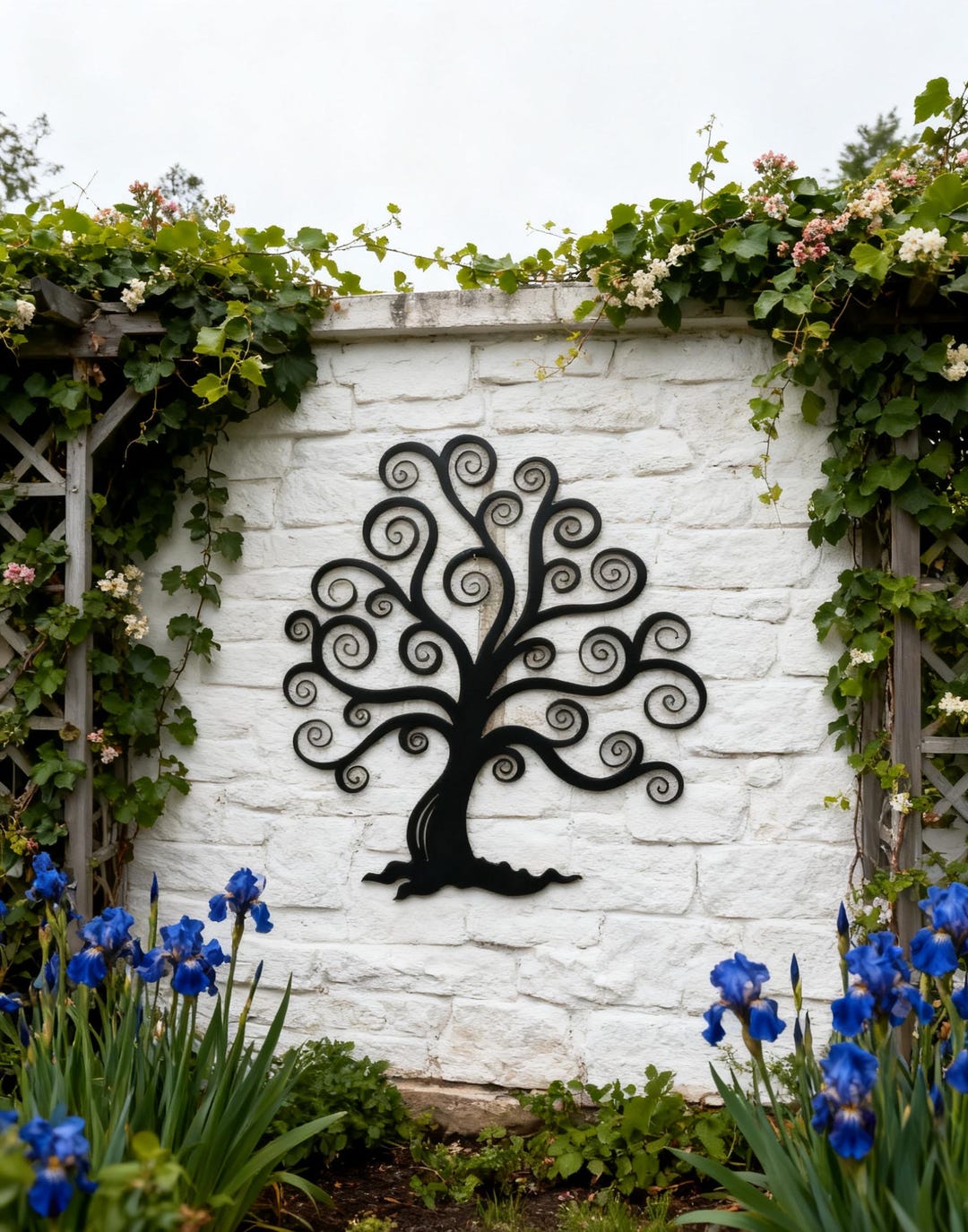 Large Wacky Tree Metal Wall Hanging, Unique Metal Tree Silhouette ...