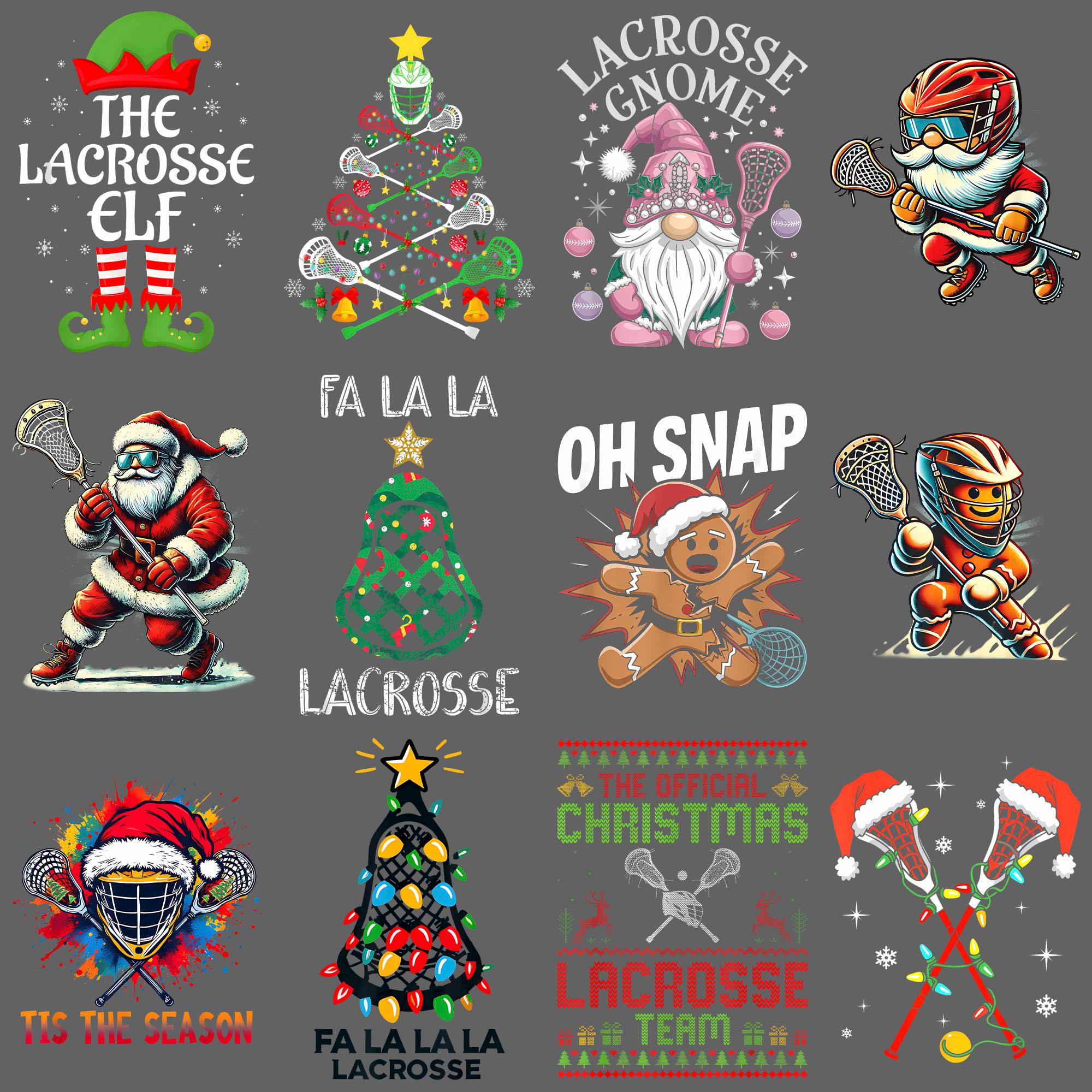 Santa Playing Lacrosse PNG – Funny Christmas Lax Player Clipart ...