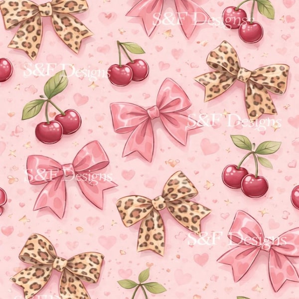 Leopard Print Bow Wallpaper - Etsy