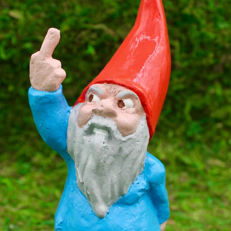 Blue Gnome Statue - Etsy