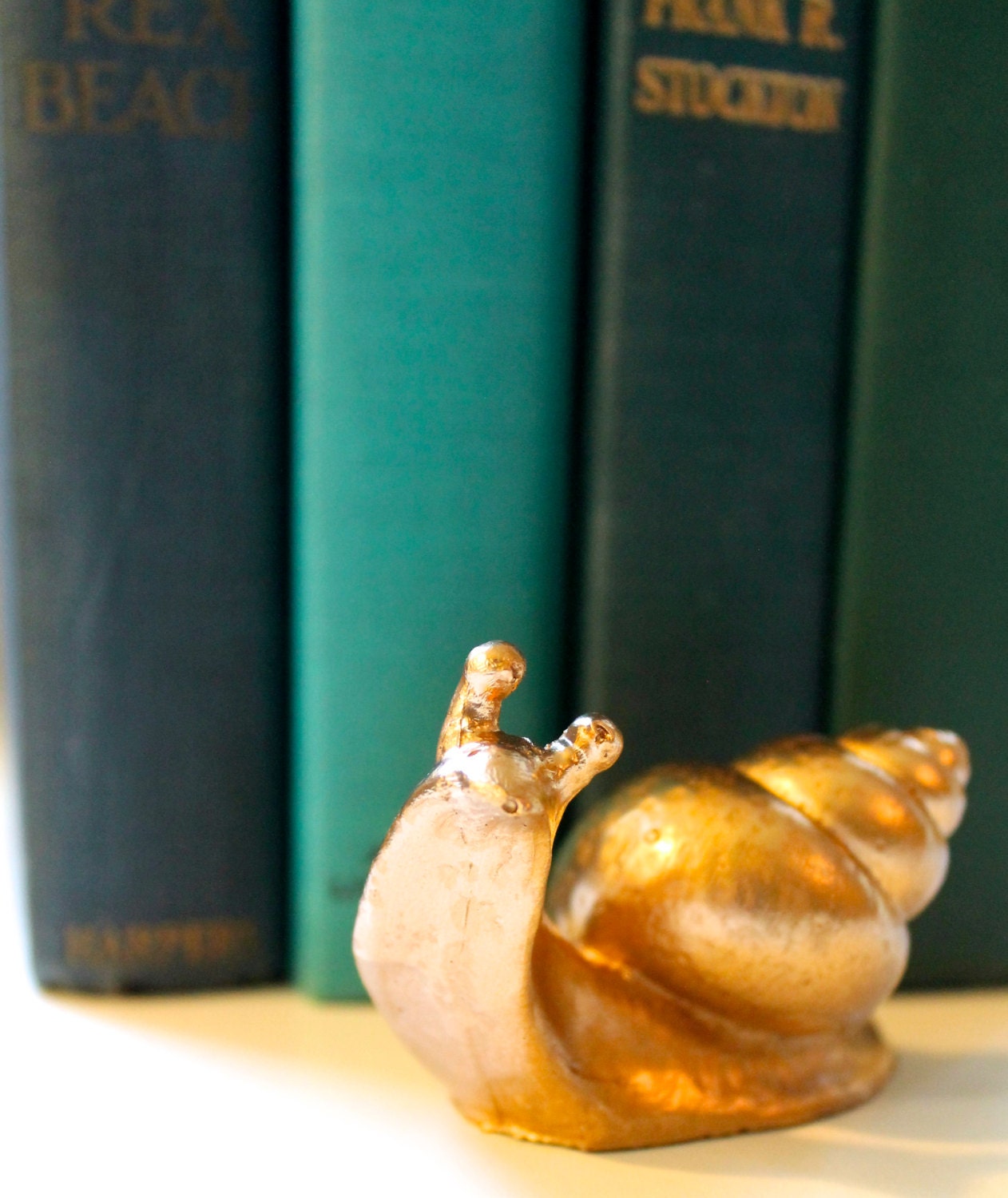 Golden Snail Figurine - Etsy