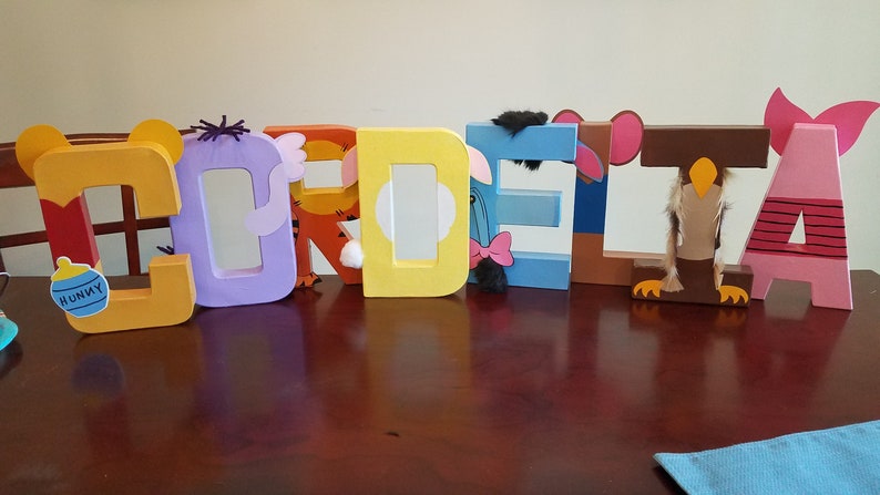Winnie the Pooh Inspired Hand Painted Personalized Letters - Etsy