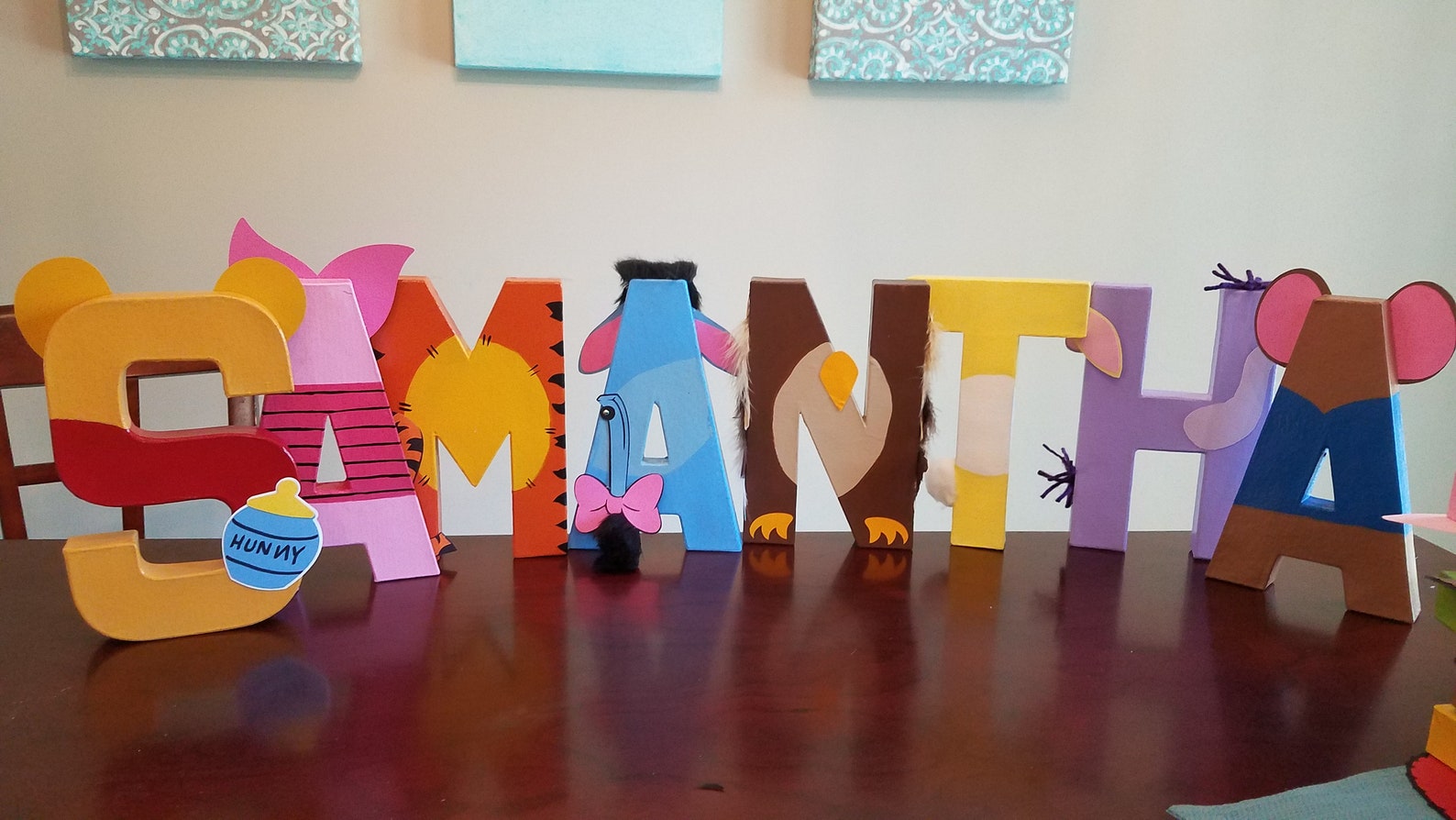 Winnie the Pooh Inspired Hand Painted Personalized Letters - Etsy