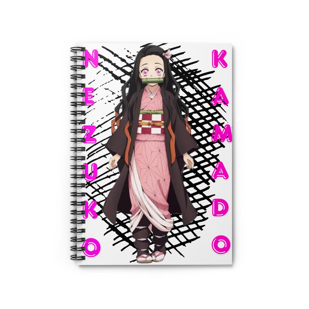 Nezuko Kamado Spiral Notebook - Cute Anime Stationery for Creatives ...
