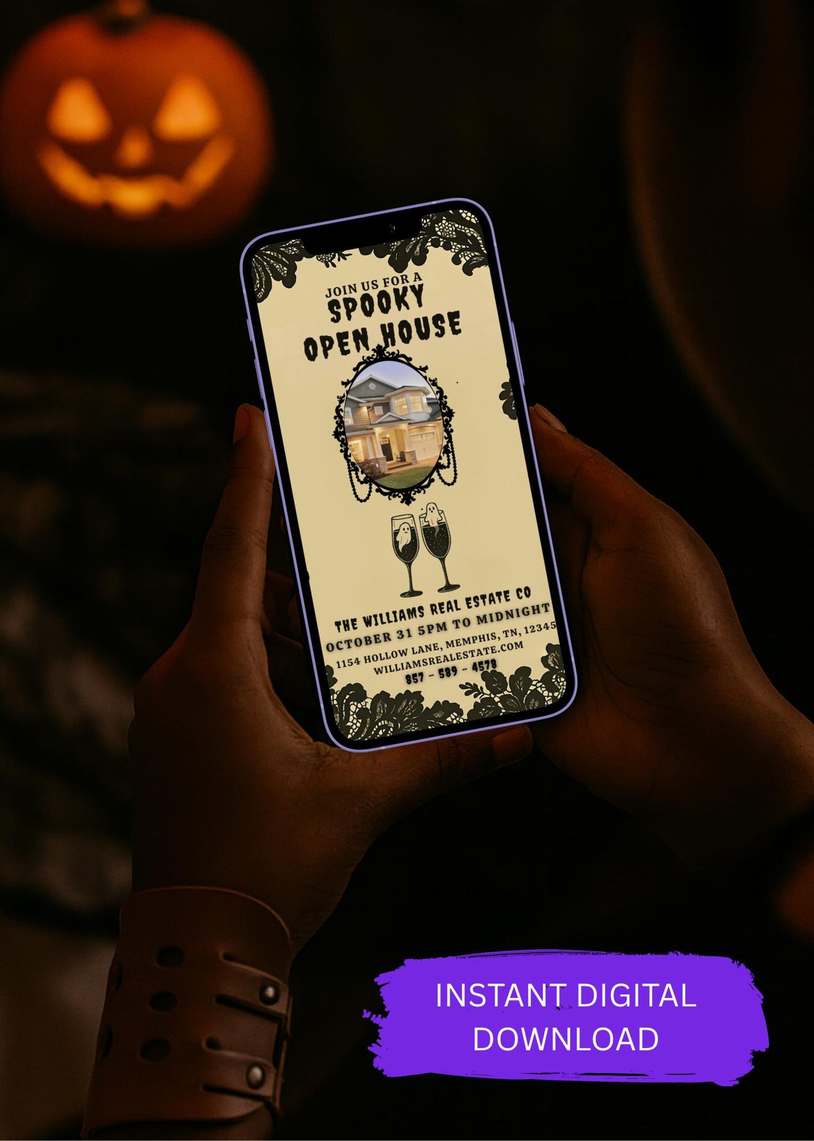 Spooky Open House Invitation | Editable Halloween Realtor Invite ...