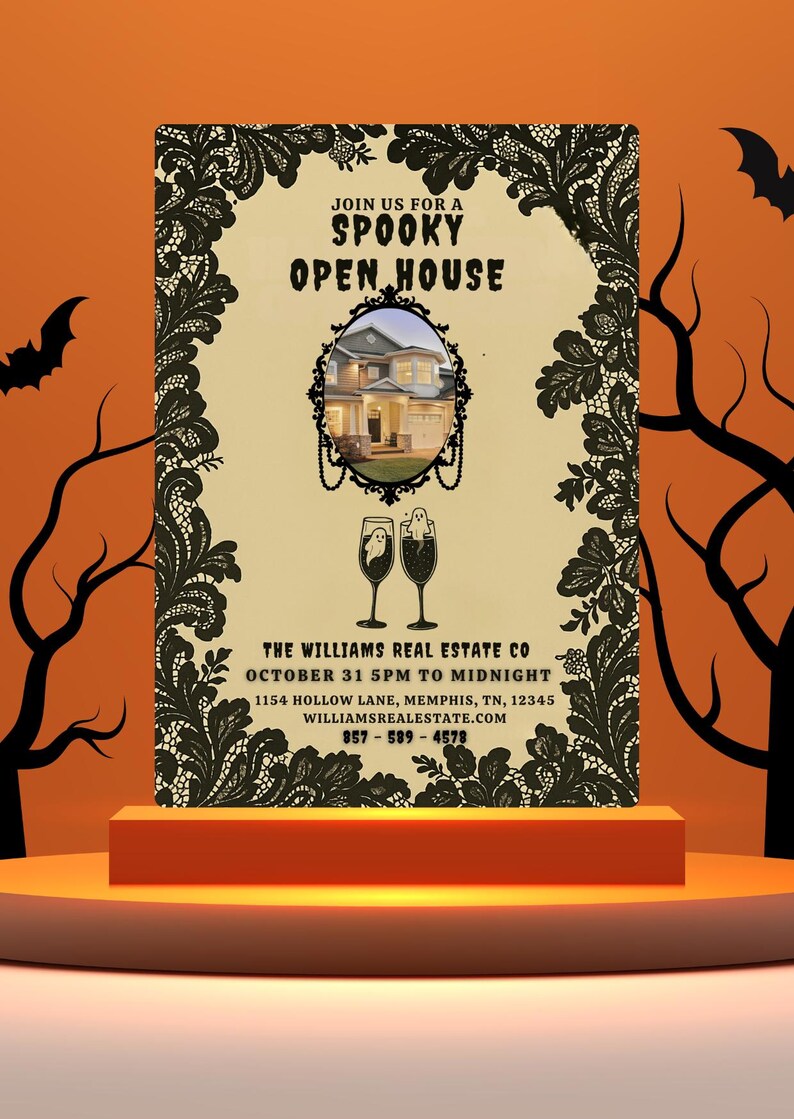 Spooky Open House Invitation | Editable Halloween Realtor Invite ...