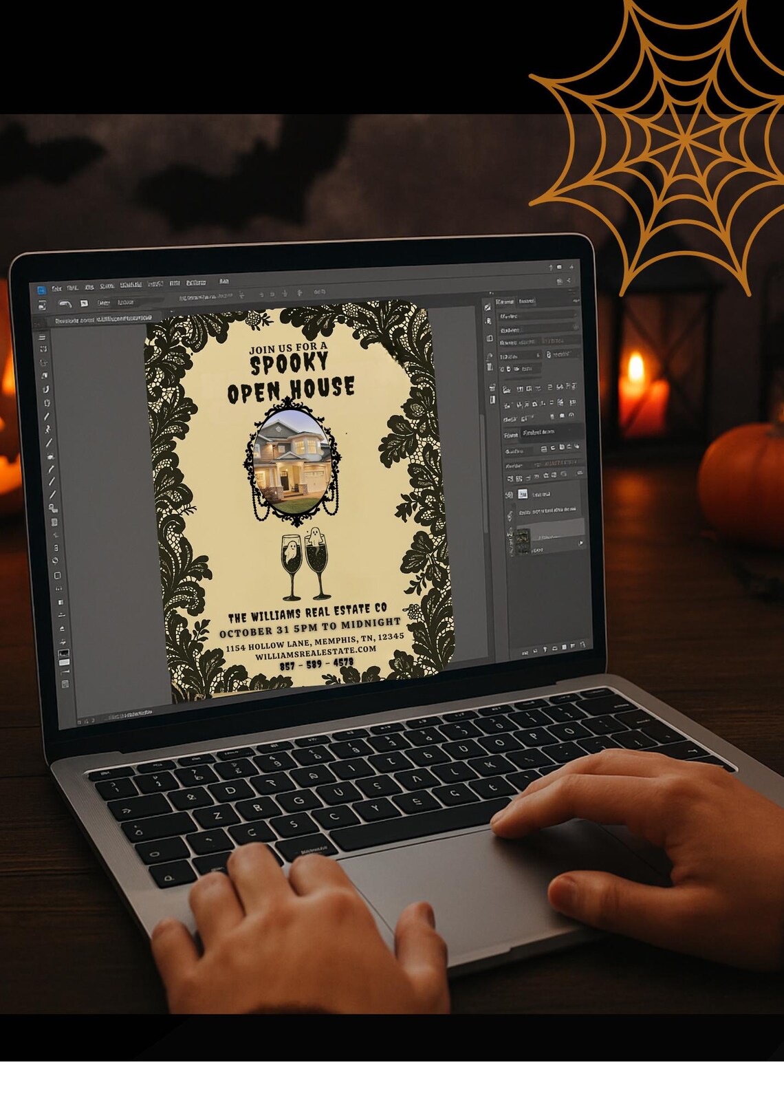 Spooky Open House Invitation | Editable Halloween Realtor Invite ...