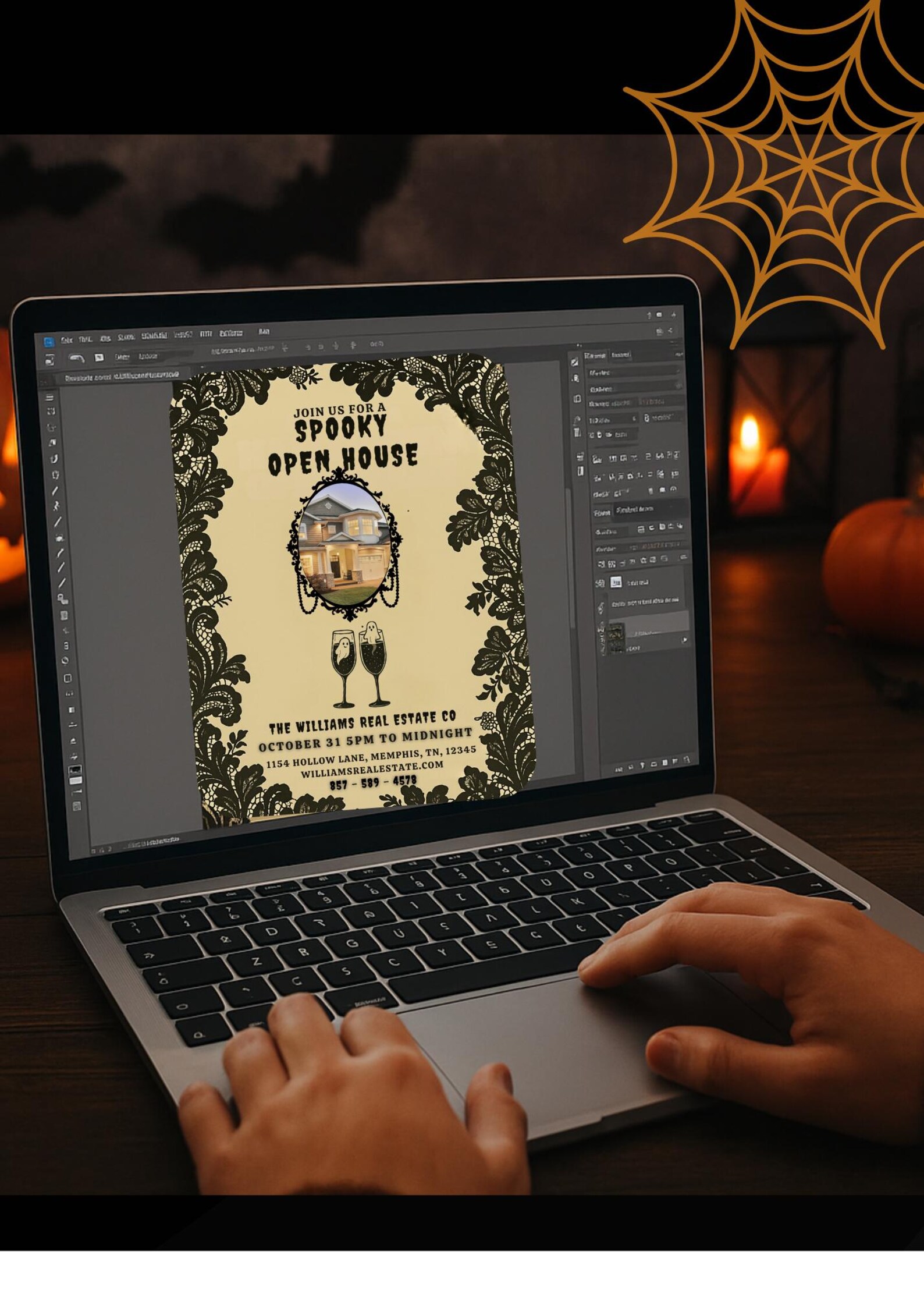 Spooky Open House Invitation | Editable Halloween Realtor Invite ...