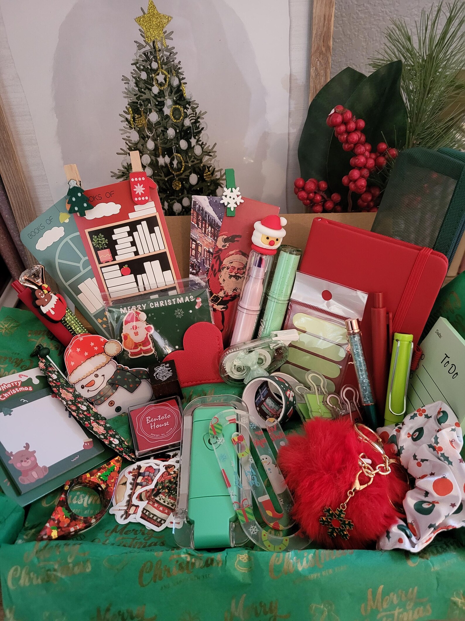 Christmas Bookish Gift Box for Christmas Lovers, Book Lovers ...