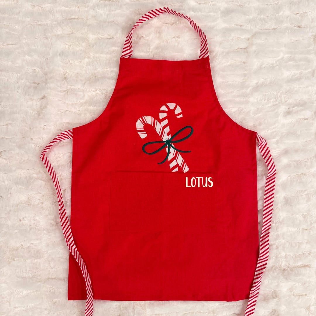 Kids Candy Cane Apron - Etsy
