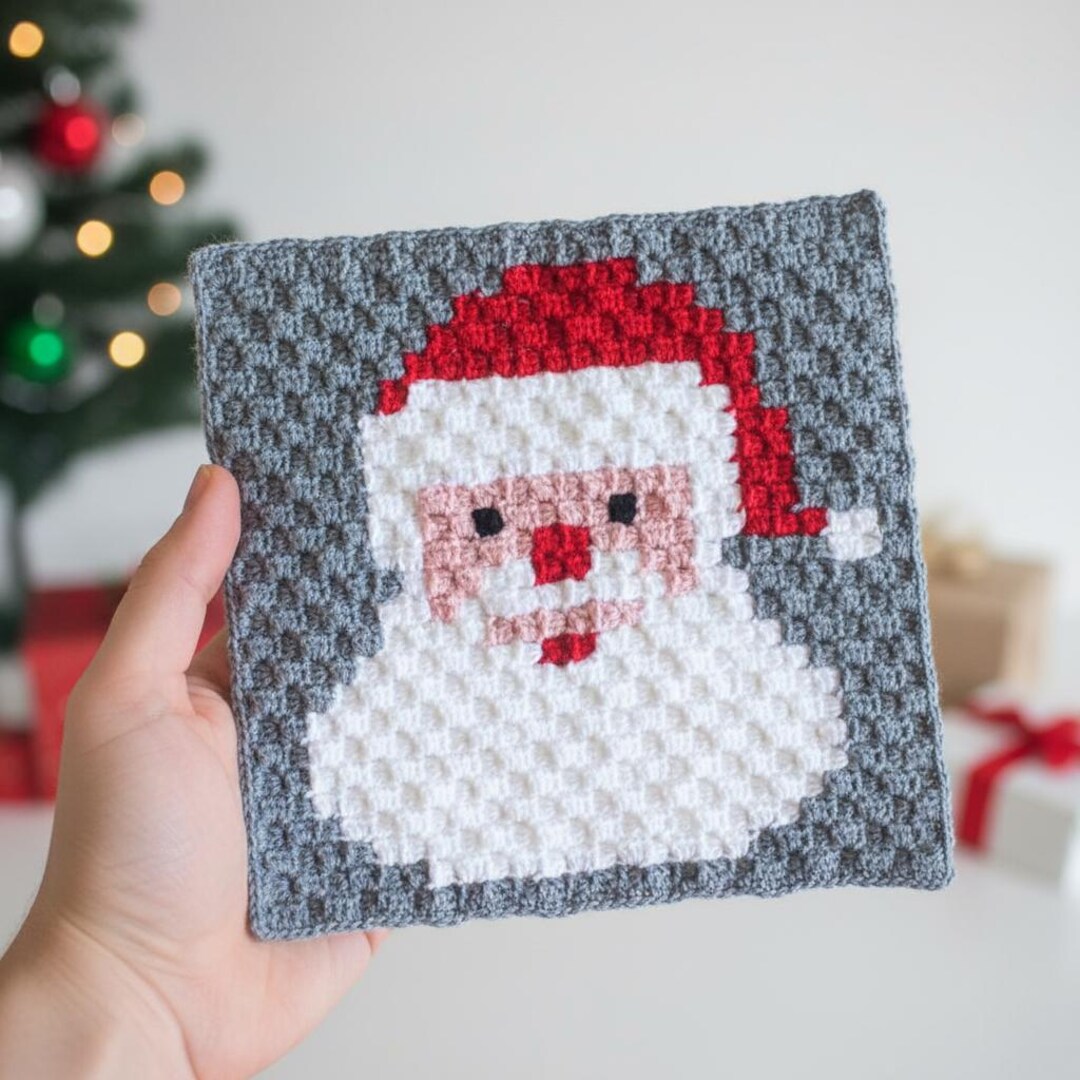 Santa C2C Crochet Pattern PDF – Crochet Christmas Santa DIY Tutorial ...
