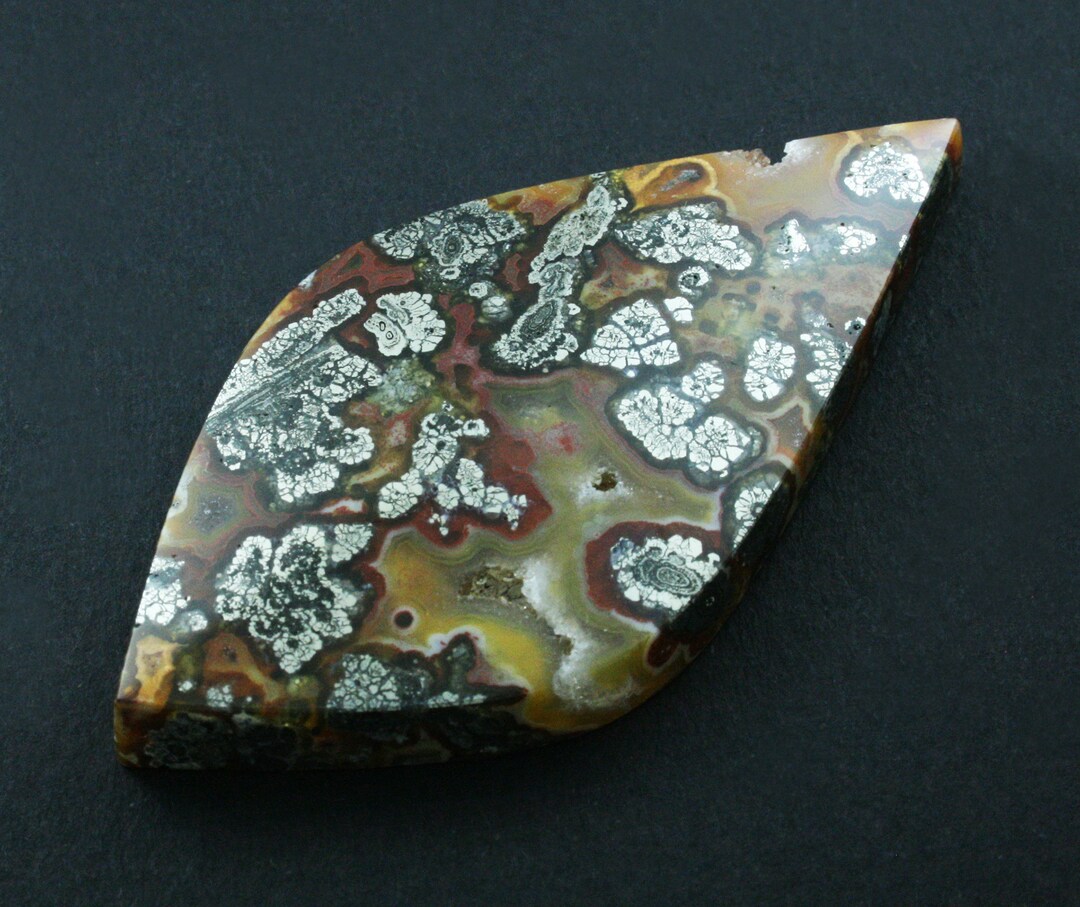 Exceptional Indonesian Marcasite in Agate Designer Cabochon - Etsy