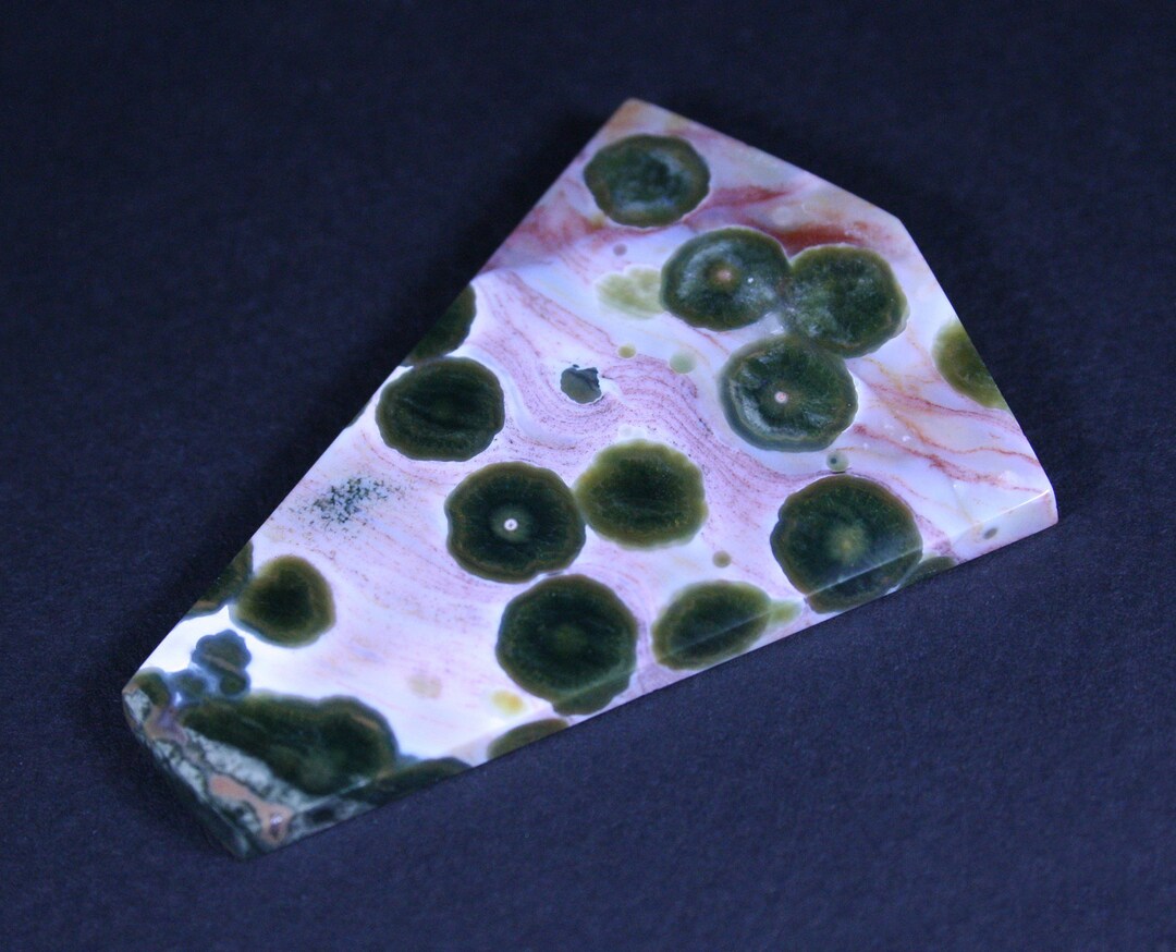 Old Time Orby Green and Pink Ocean Jasper Cabochon - Etsy