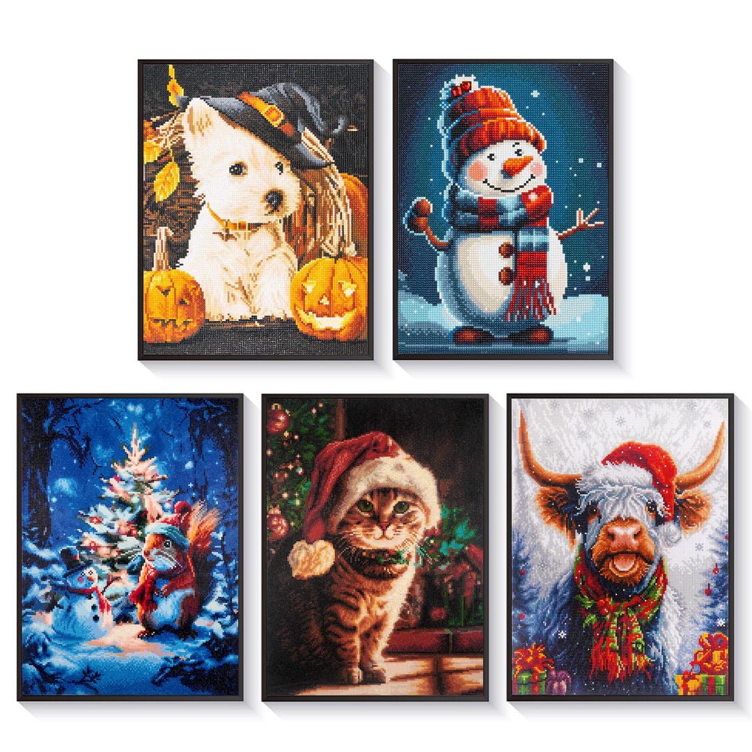 Clearence Holiday Diamond Art Kit: DIY 5D Round Drill Diamond Painting ...