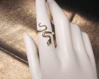 14k Gold Vintage Snake Ring - Etsy