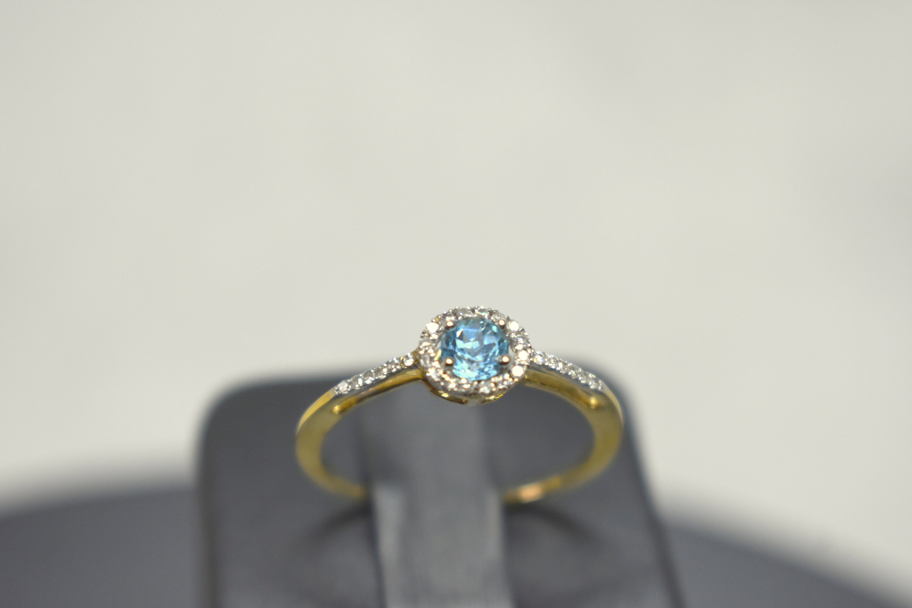 Dainty 14k March Birthstone Ring - Etsy