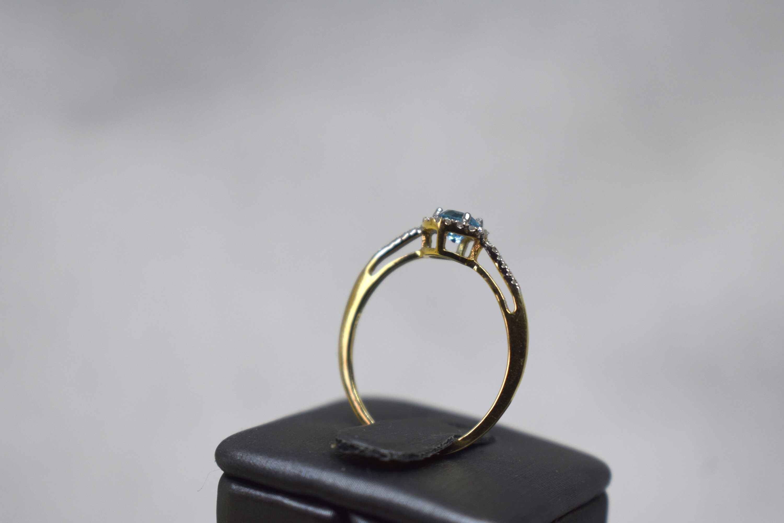 Dainty 14k March Birthstone Ring - Etsy