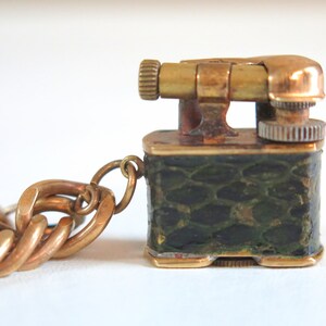 Antique Mid-century Golden Wheel Brass Lighter on Chain - Etsy