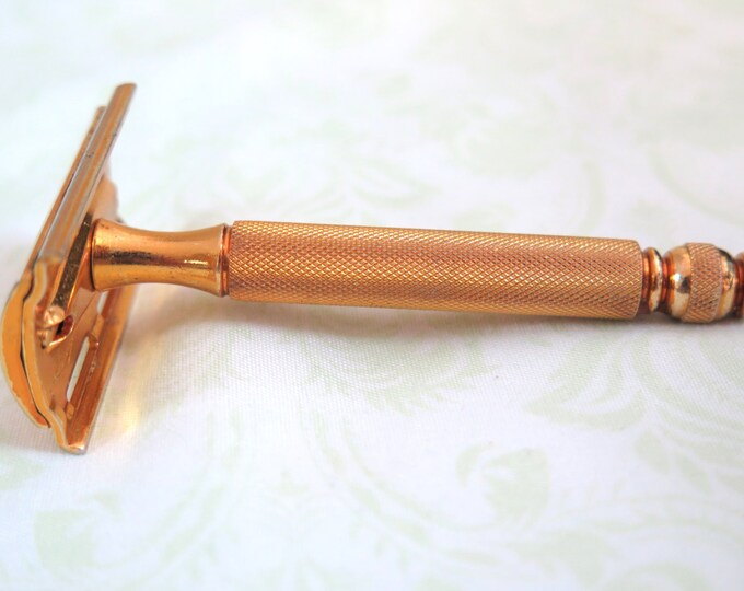 Vintage Gillette Gold-tone Safety Razor - Etsy