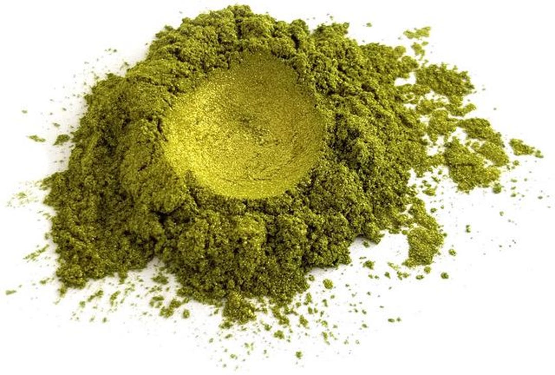 Moss Green Metallic Mica Powder: Olive Green Cosmetic Grade Pearlescent ...