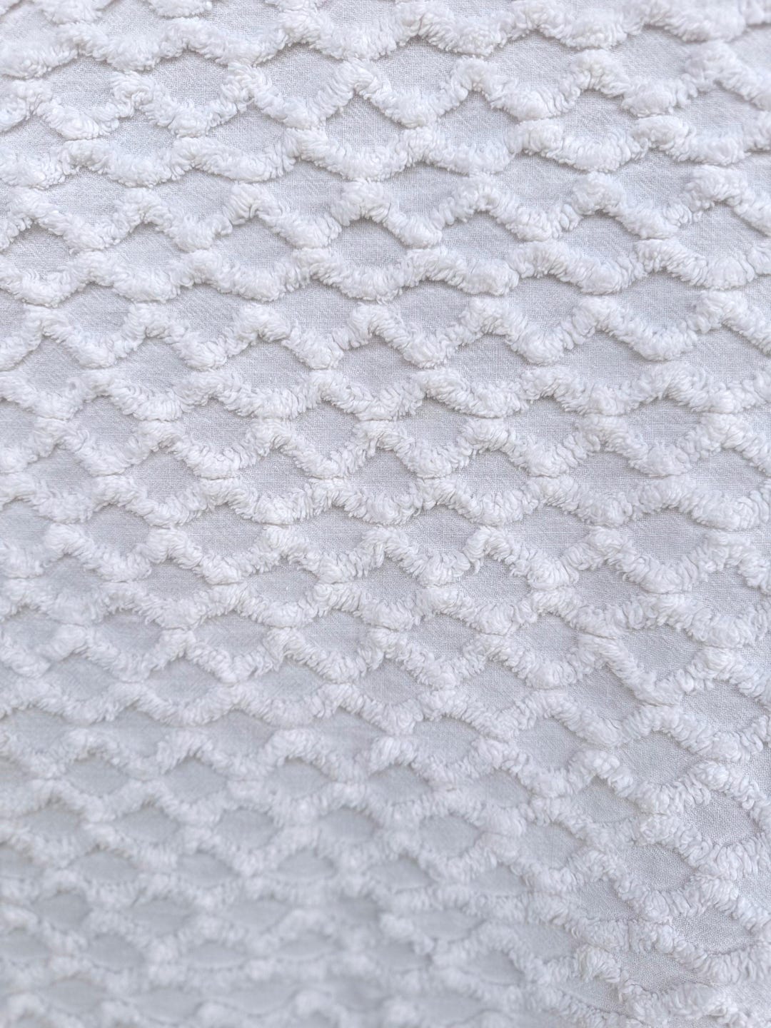 Clean Bright White Wavy Zig Zag Tufts Similar to a Lattice Pattern ...