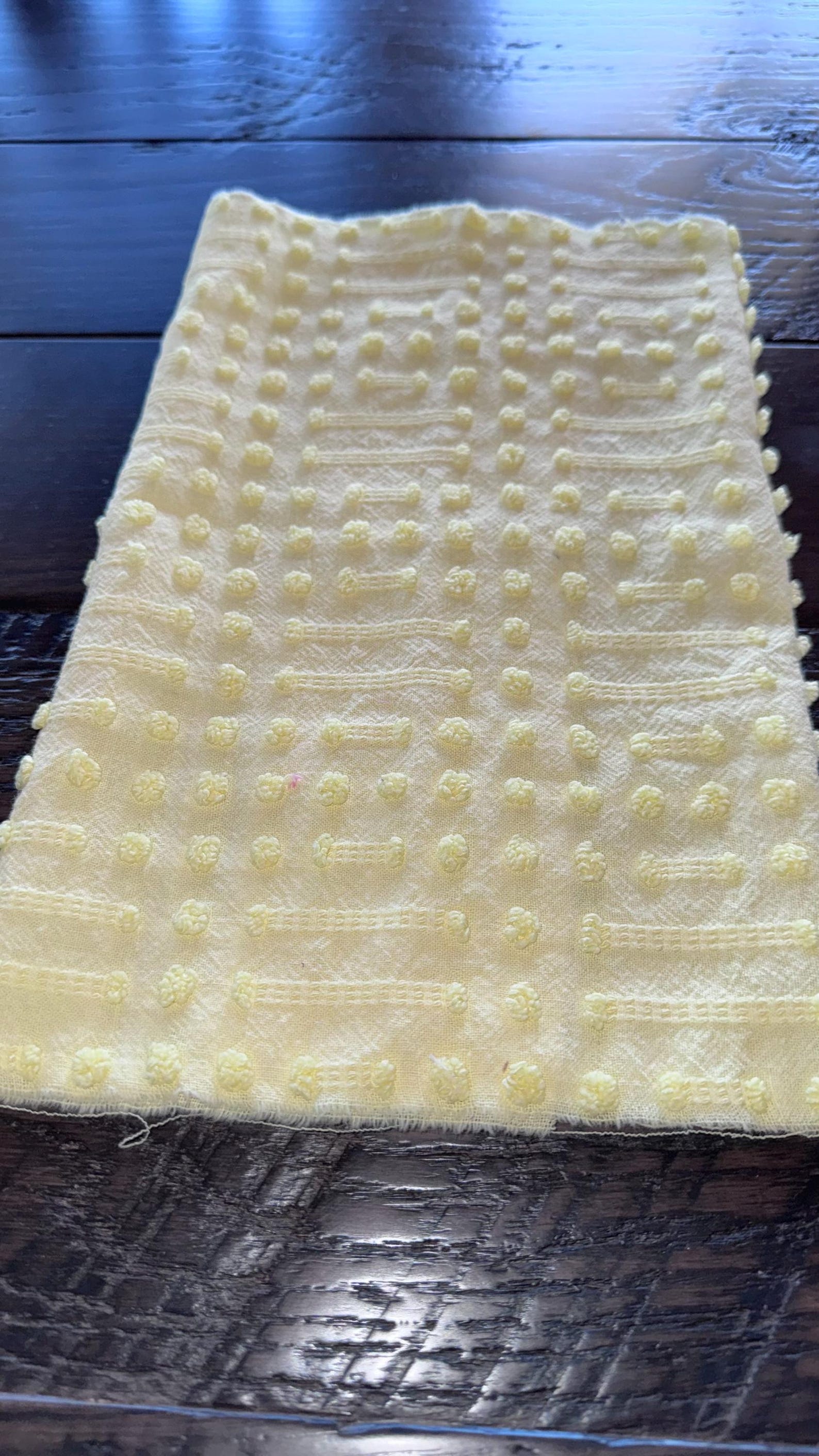 Sweet Creamy Butter Yellow Vintage Chenille Fabric- Morgan Jones Dash ...