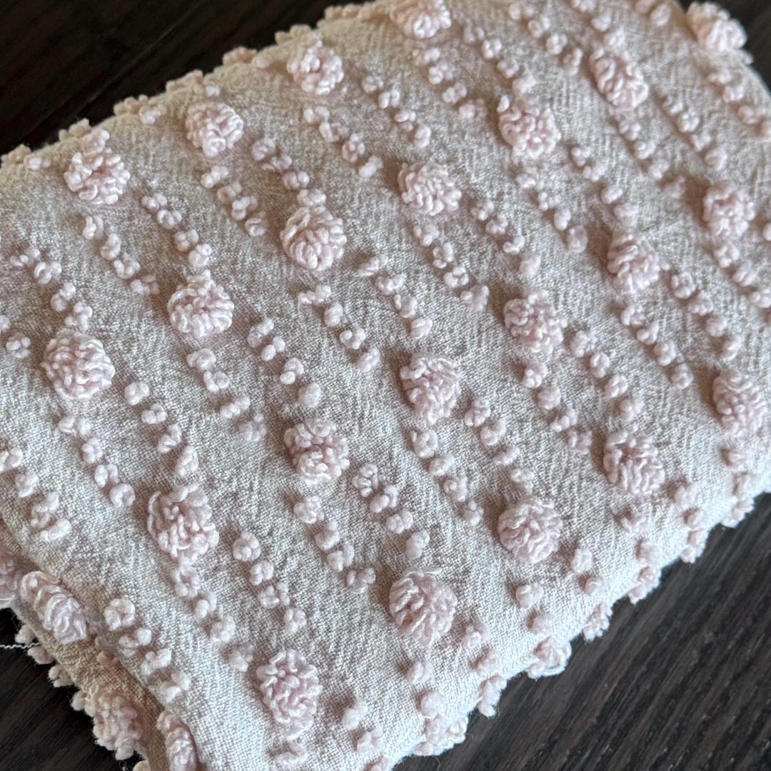 Dusty Rose Pops & Dashes Vintage Morgan Jones Chenille Fabric. Really ...