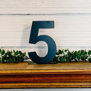 Black Metal Shelf Numbers Family Number Sign Anniversary - Etsy