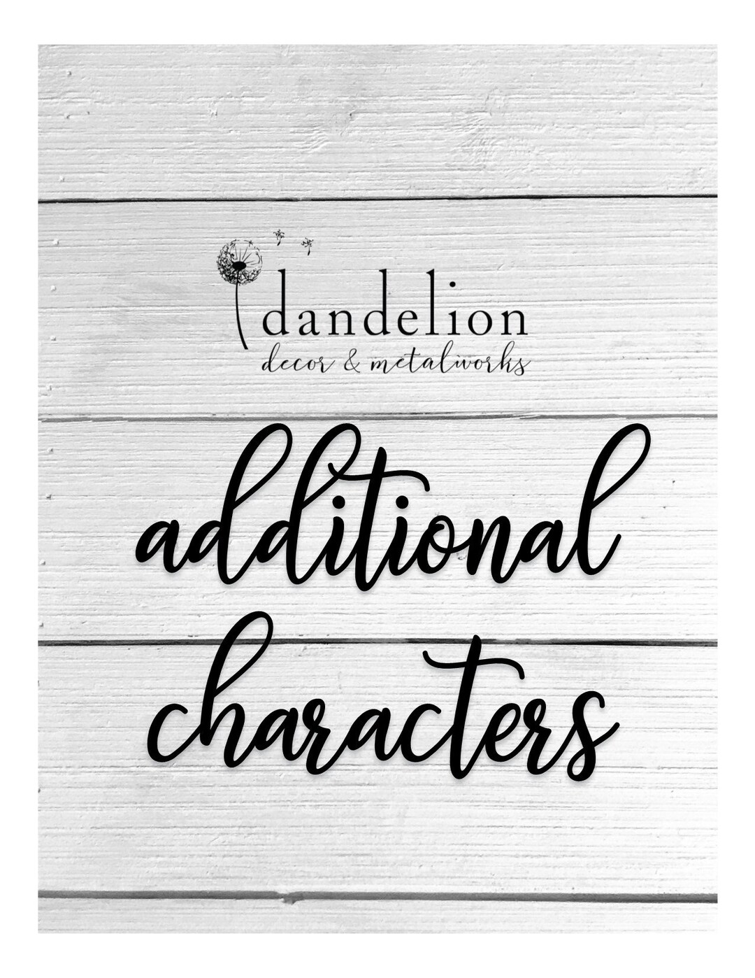 Additional Characters for Song Lyrics Sign Enter Lyrics in This Listing ...