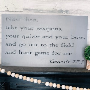 Genesis Metal Bible Verse Cutout Hunting Scripture Rustic Gift for ...